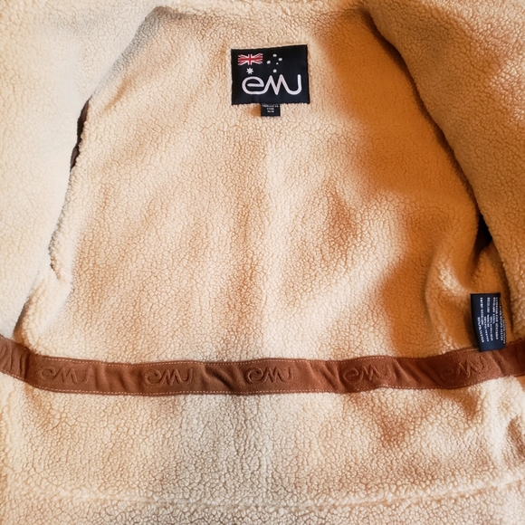Emu | Jackets & Coats | Nwot Emu Genuine Suede Leather Sheepskin Fleece ...